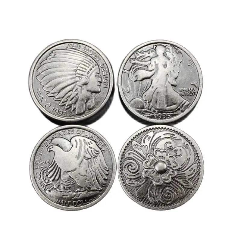 Alloy-Embossed-Shield-Coin-Buckle-Button-For-Wallet-Belt-Bag-Jeans-Dog ...