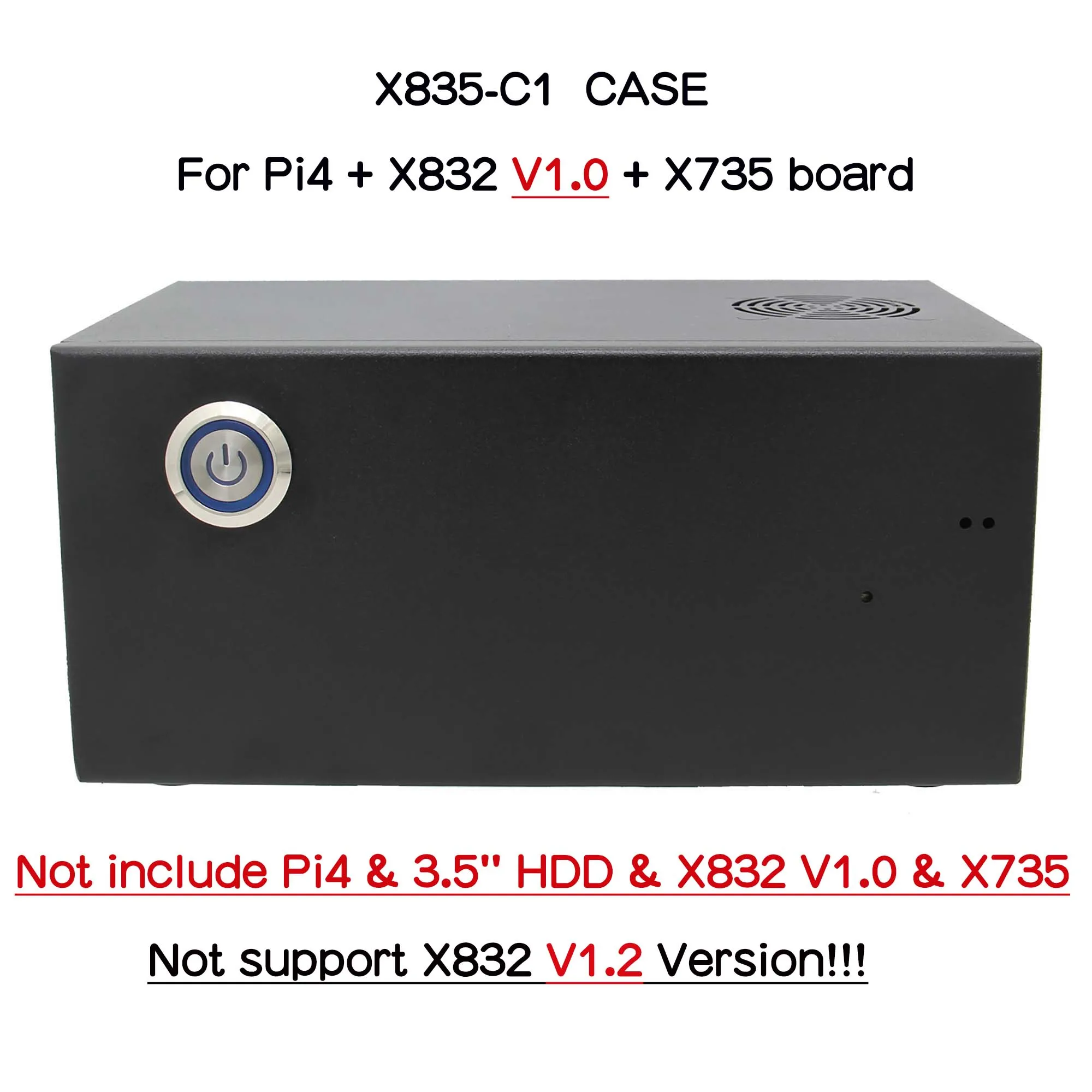 X835 C1 금속 케이스, 라즈베리 파이 4 및 X832 V1.0 보드 및 X735 및 3.5 인치 SATA HDD|데모보드 액세사리| - AliExpress