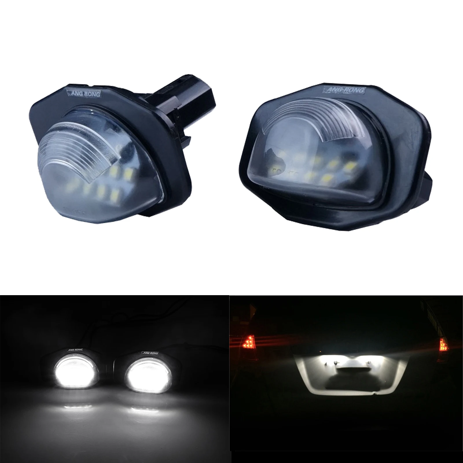 2Pcs-White-LED-License-Number-Plate-Light-Lamp-For-Toyota-Corolla-2009 ...