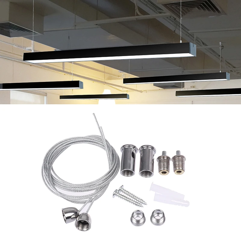 2-Wires-set-1m-Office-Lighting-Sling-Lifting-Various-Panel-Lights-Used ...