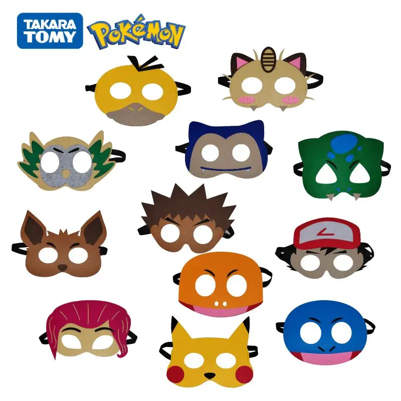 Pokémon Halbe Gesicht Fühlte Maske Pikachu Fühlte Persönlichkeit Auge ...