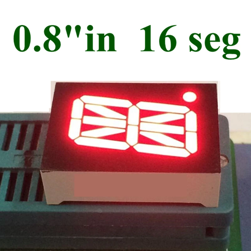 0.8" 0.8in RED 16 Segments display 27.7x20mm 0.8 inch digital tube ...