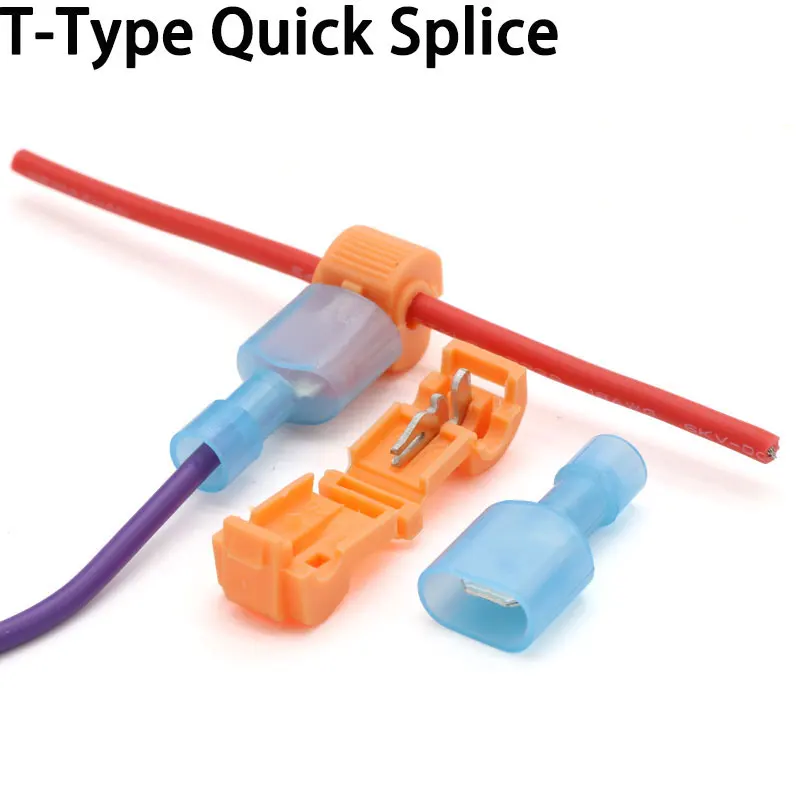 T Shape Quick Splice Electrical Wire Connectors Crimp Terminals Block ...