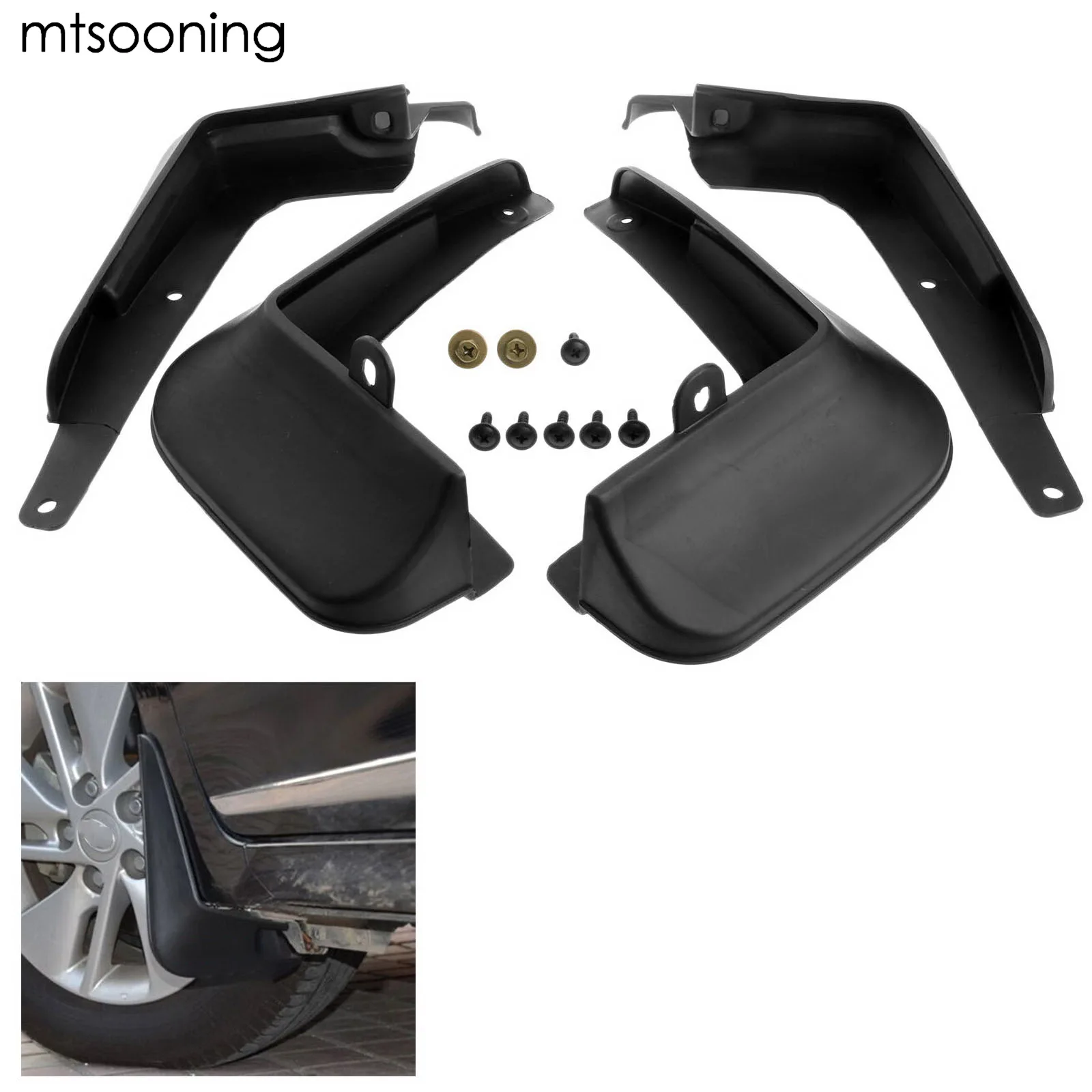 mtsooning 4pcs Mud Splash Flap Guard Fender Mudguards For Toyota ...