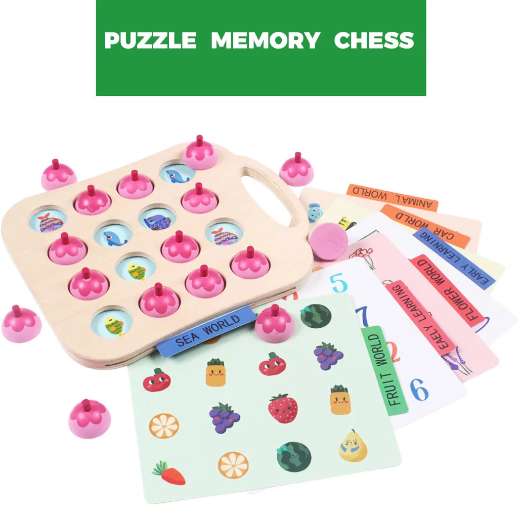Kids Educational Games Intelligence Iq Brain Teaser Game Wooden Memory ...