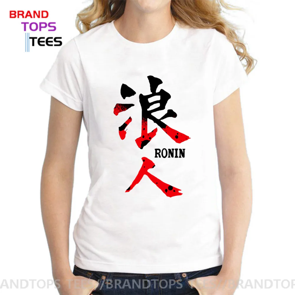 Hattori Hanzo Ronin Samurai T Shirt Wanita Katana Kanji Desain Ronin ...