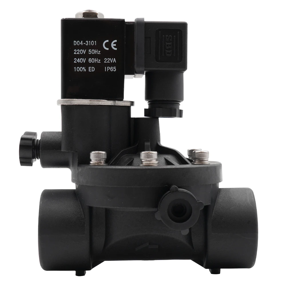 Normally Closed or Open AC220V 2 Way Pilot Operated Plastic Solenoid ...