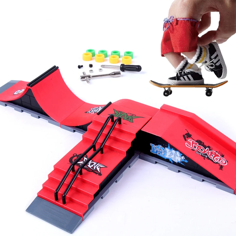 Finger Skateboards Skate Set Toy Skate Park Ramp Set Parts For Tech ...