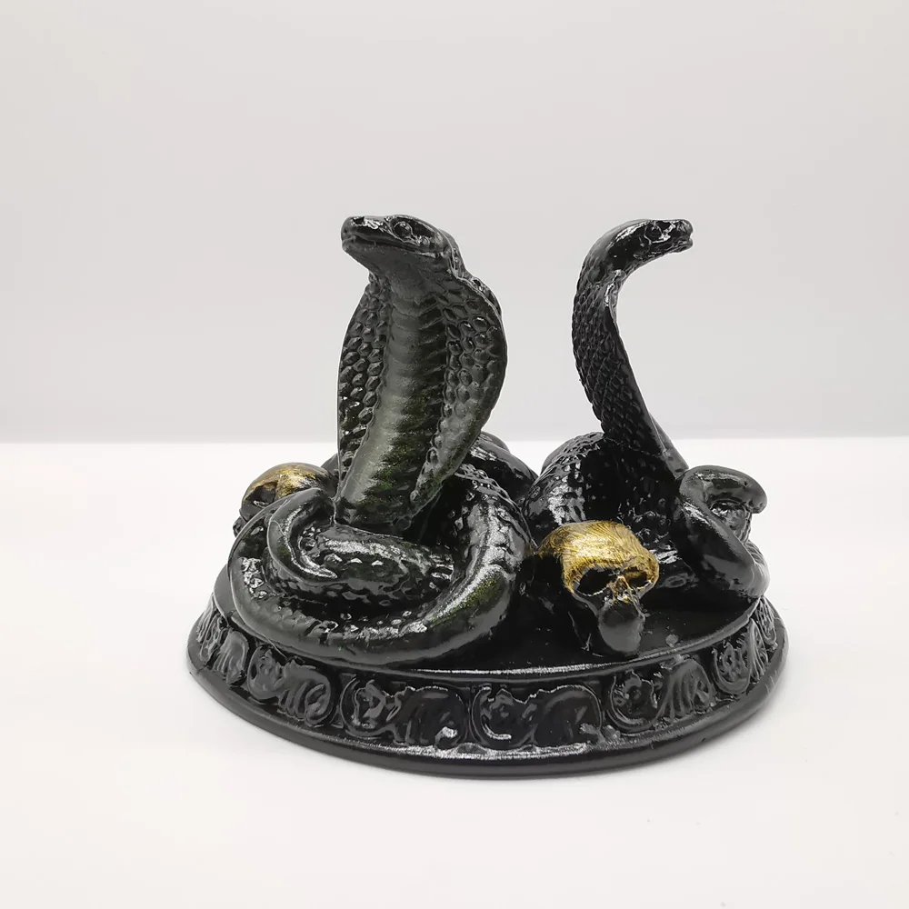 Resin-Cobra-skull-Display-stand-base-for-crystal-spheres-Snake-skulls ...
