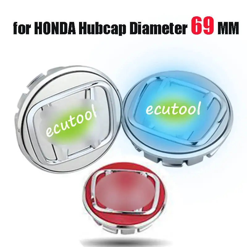 69mm Waterproof Blue Light Wheel Center Hub Caps Led Emblem Floating ...