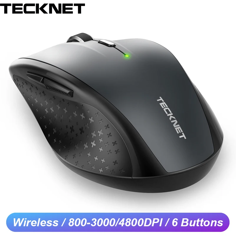 TeckNet Optical Wireless Mouse 6 Buttons 4800DPI with 2.4GHz USB ...