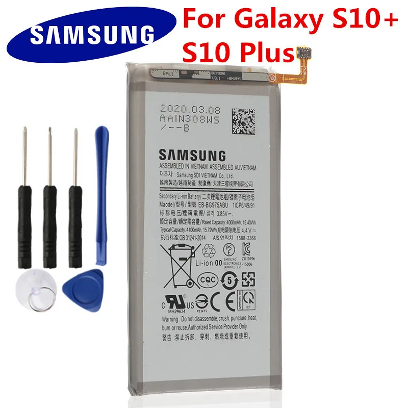 Samsung Original Eb-bg975abu Battery For Samsung Galaxy S10+ S10 Plus ...