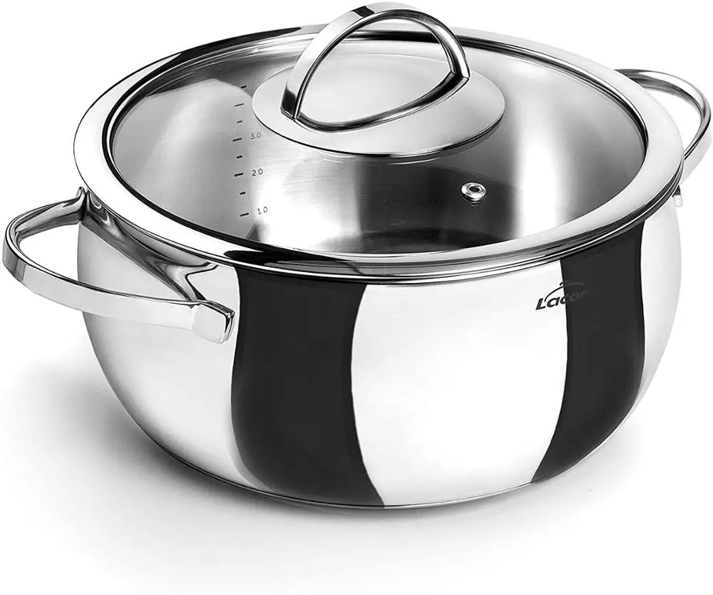 Lacor-79020-pan With Lid Belly 20 Cm. Inox - Casseroles & Ishinabes ...