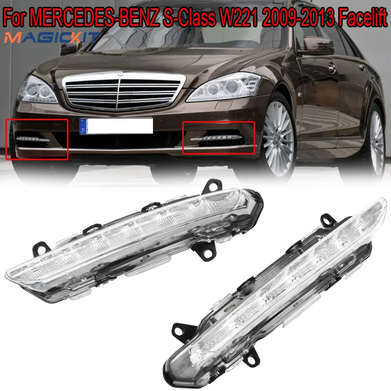 MagicKit Luz LED DRL antiniebla de circulación diurna para Mercedes ...