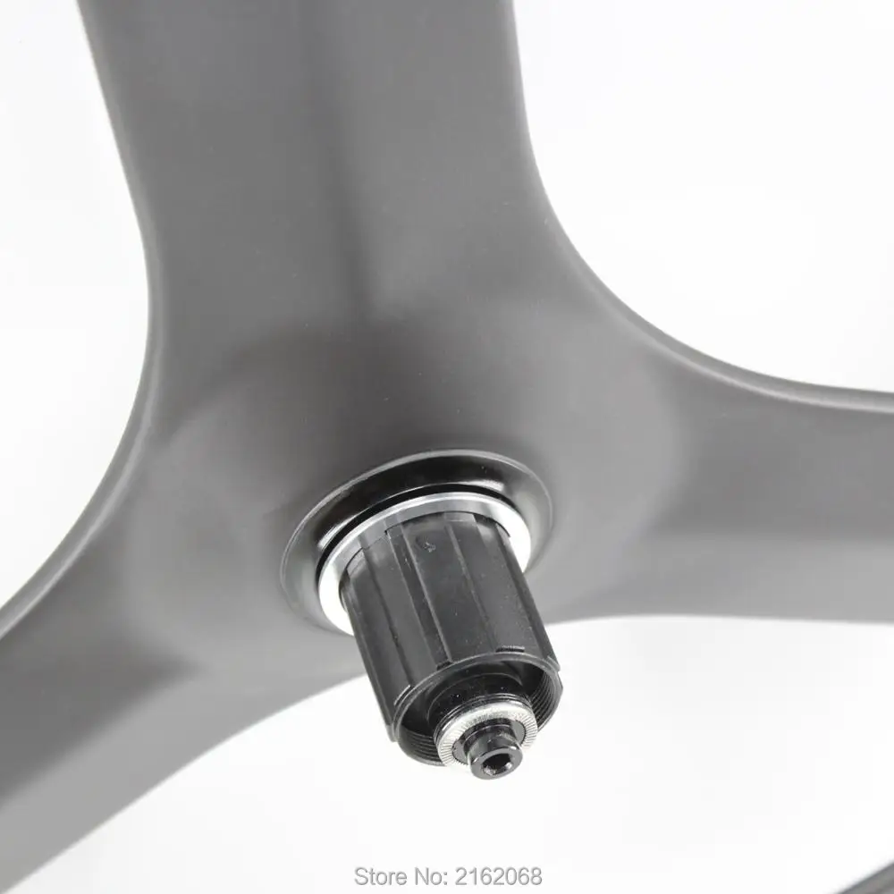 1Pair 700C 3 spokes Road Track Fixed Gear bike matt UD full carbon ...
