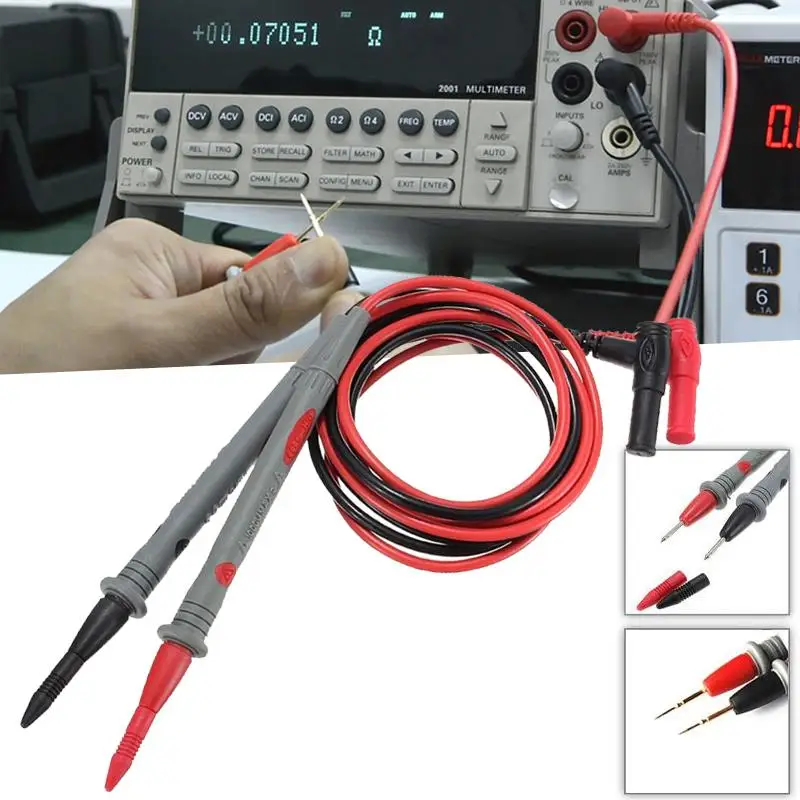 1 Pair Digital Multi Meter Multimeter Test Lead Probes Wire Pen Cable ...