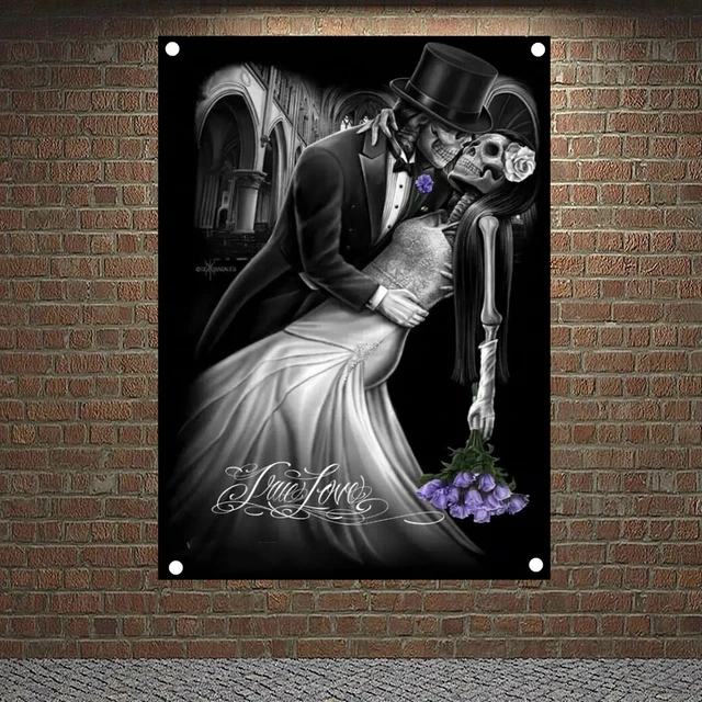 Skeleton Bride And Groom Tattoos
