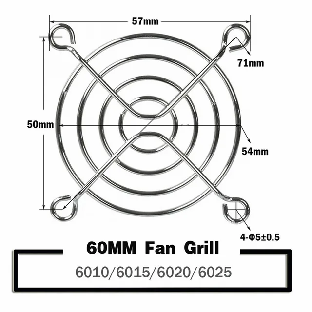 2PCS Cooling Fan Guard Metal Grill Computer Cover Fan Grill 30mm 40mm ...
