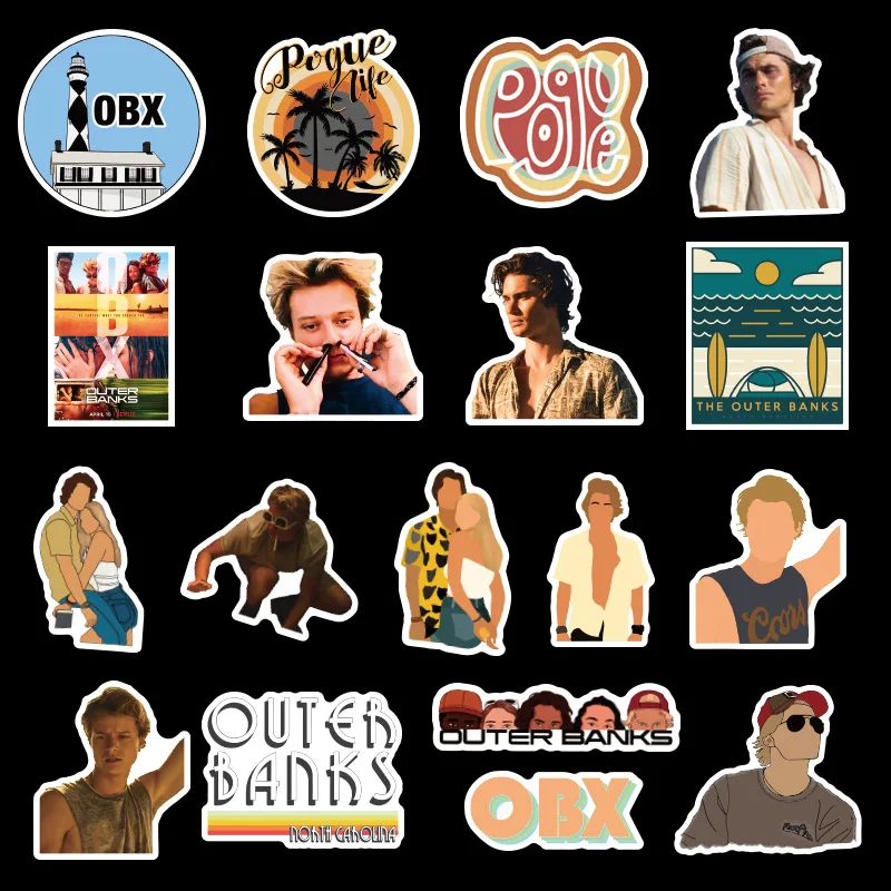 50pcs/Pack Waterproof Cartoon Outer Banks Stickers
