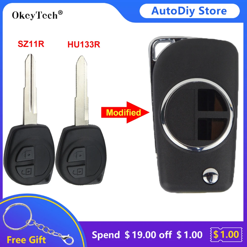 Okeyetch Modified Flip Folding Car Remote Control Key Shell For Suzuki ...