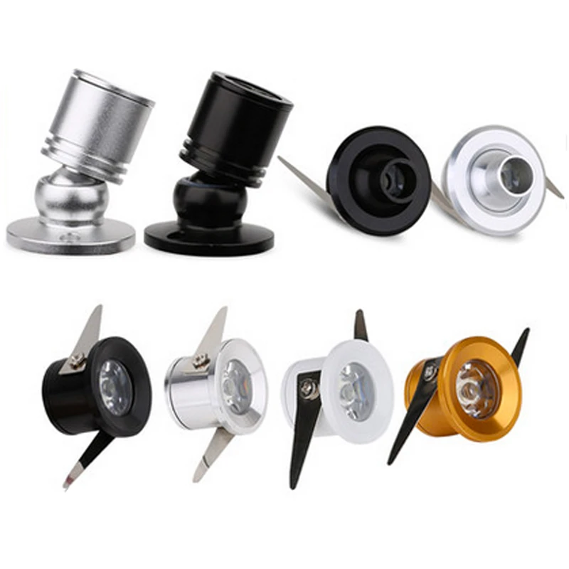 1W 3W Led Cabinet Mini Spot Light 110V 220v Downlight 12v DC Jewelry ...