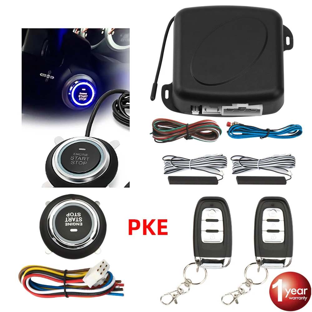 Car Alarm Remote Control PKE Car Keyless Entry Engine Start Alarm ...