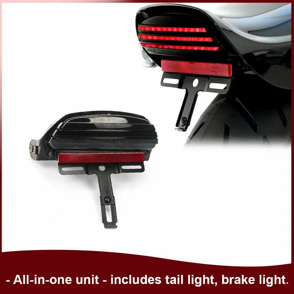Motorcycle-Rear-Tri-Bar-Fender-LED-Brake-Tail-Light-Turn-Signal-Driving ...