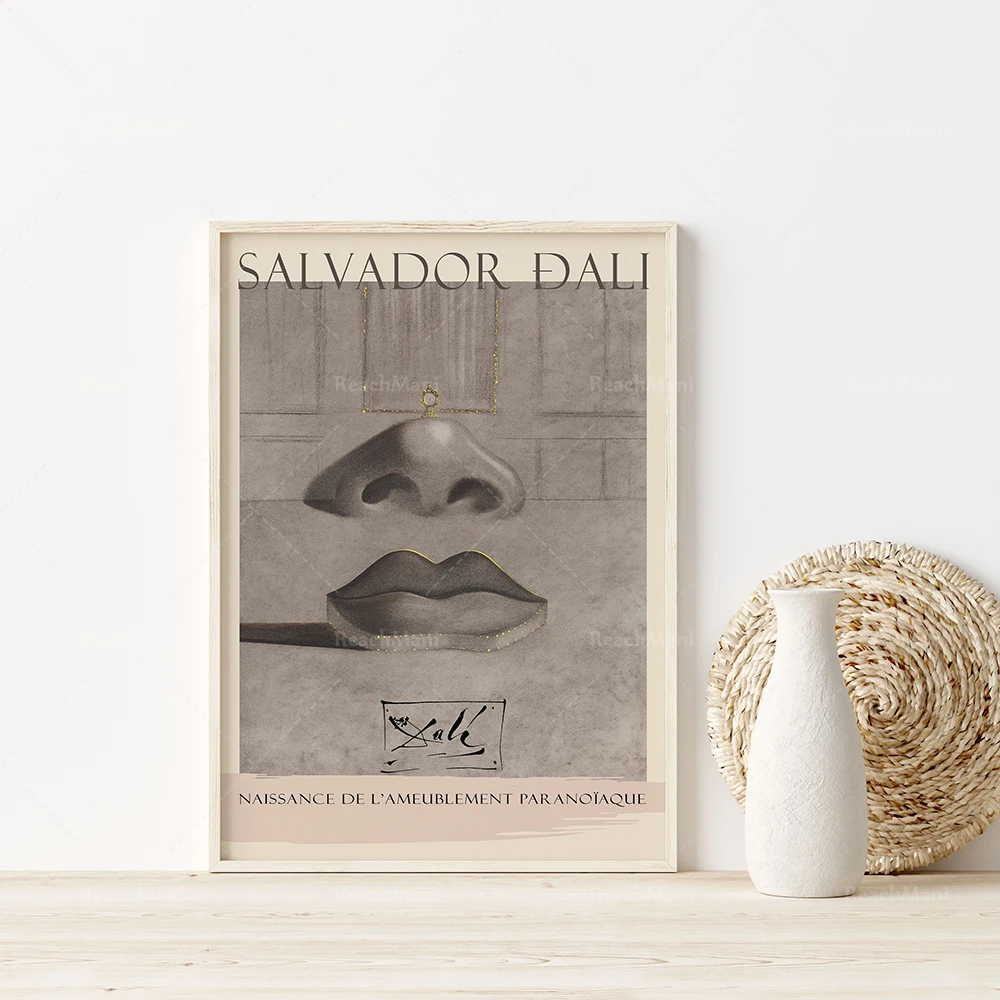 Salvador Dali Lip Exhibition Printable Posters | Digital Printing ...