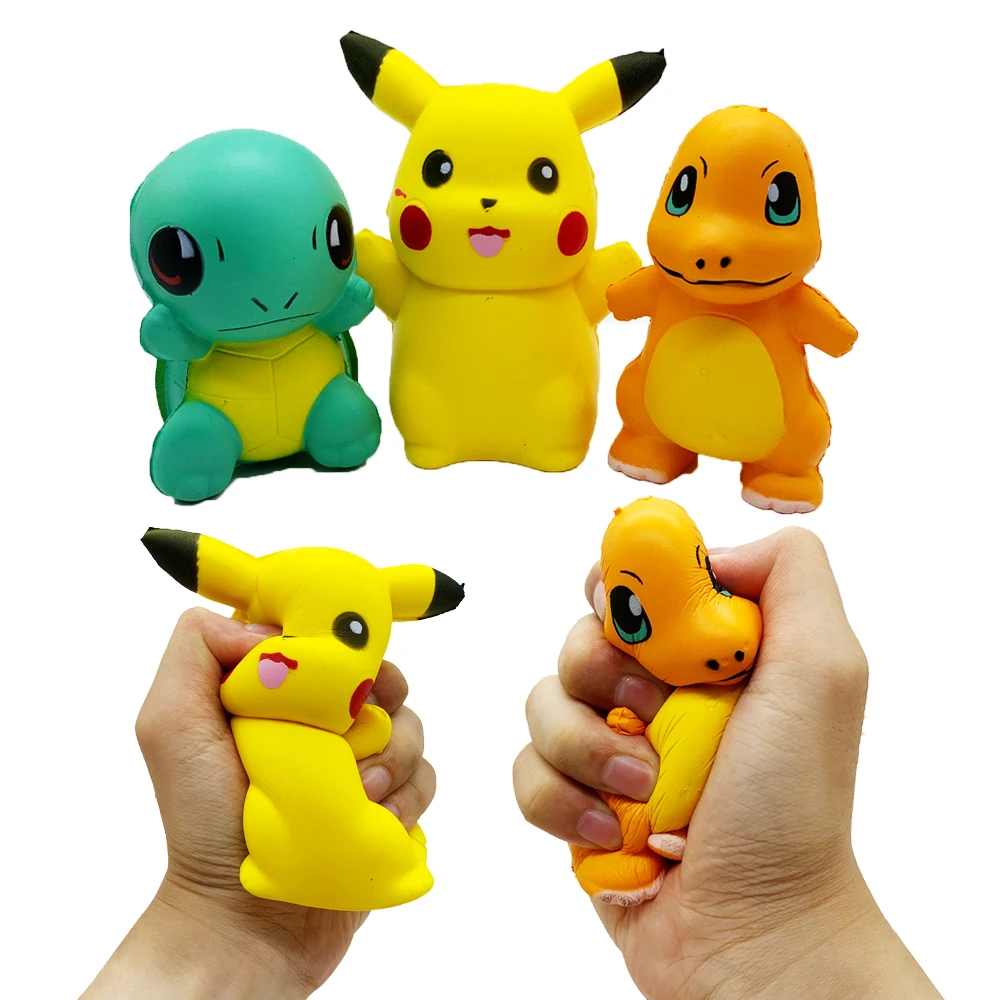 Pokemon Pikachu Squishy Anti Stress Fidget Toys Kawaii Turtle Squishy ...