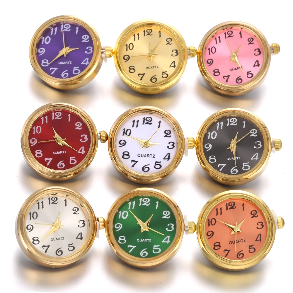 Diy 18mm Glass Watch Snap Buttons Interchangeable Jewelry Can Move ...