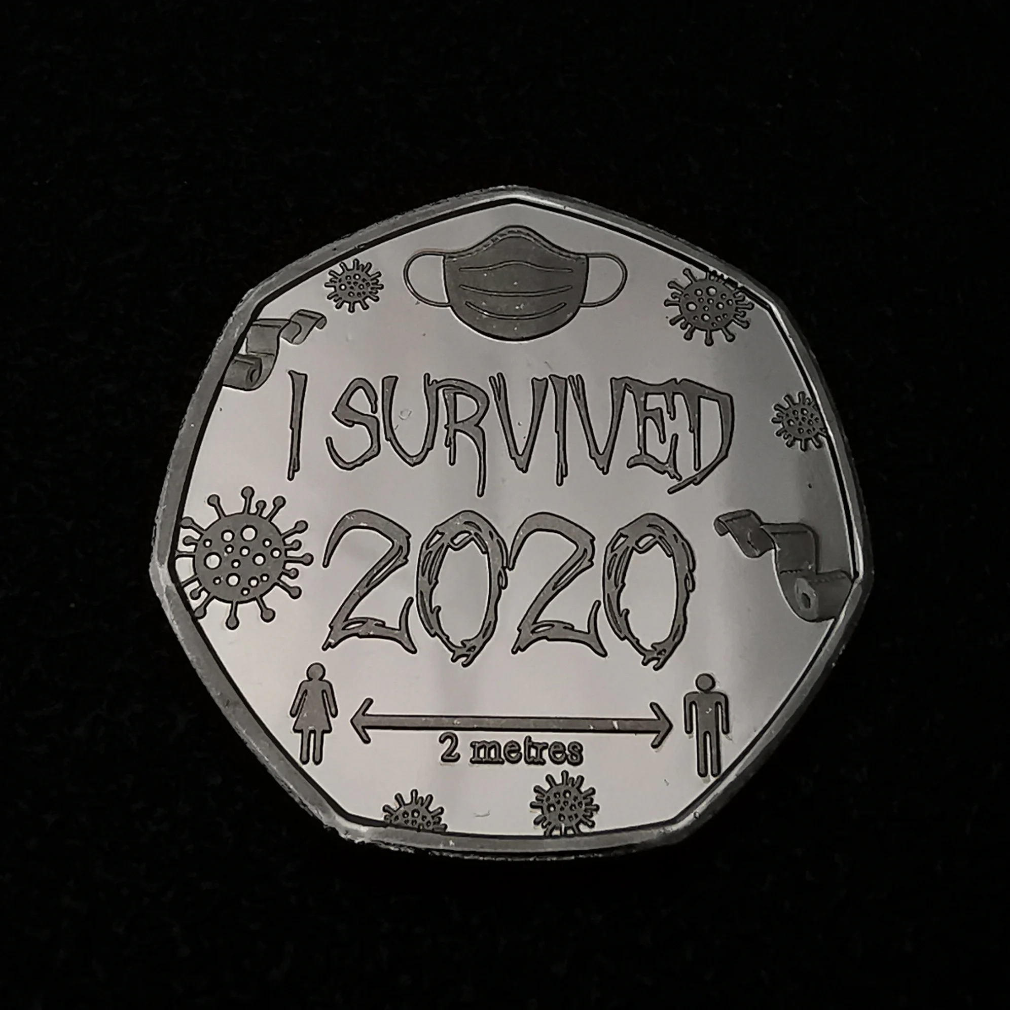 2020 Event Coins Skull Pattern Commemorative Coin Craft Medal Badge I ...