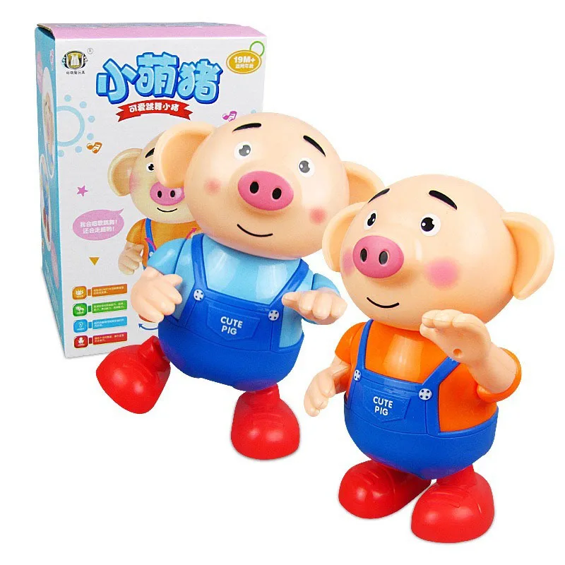 1Pcs Singing Dancing Swinging Cartoon Little Pig Figures Toy Electric ...