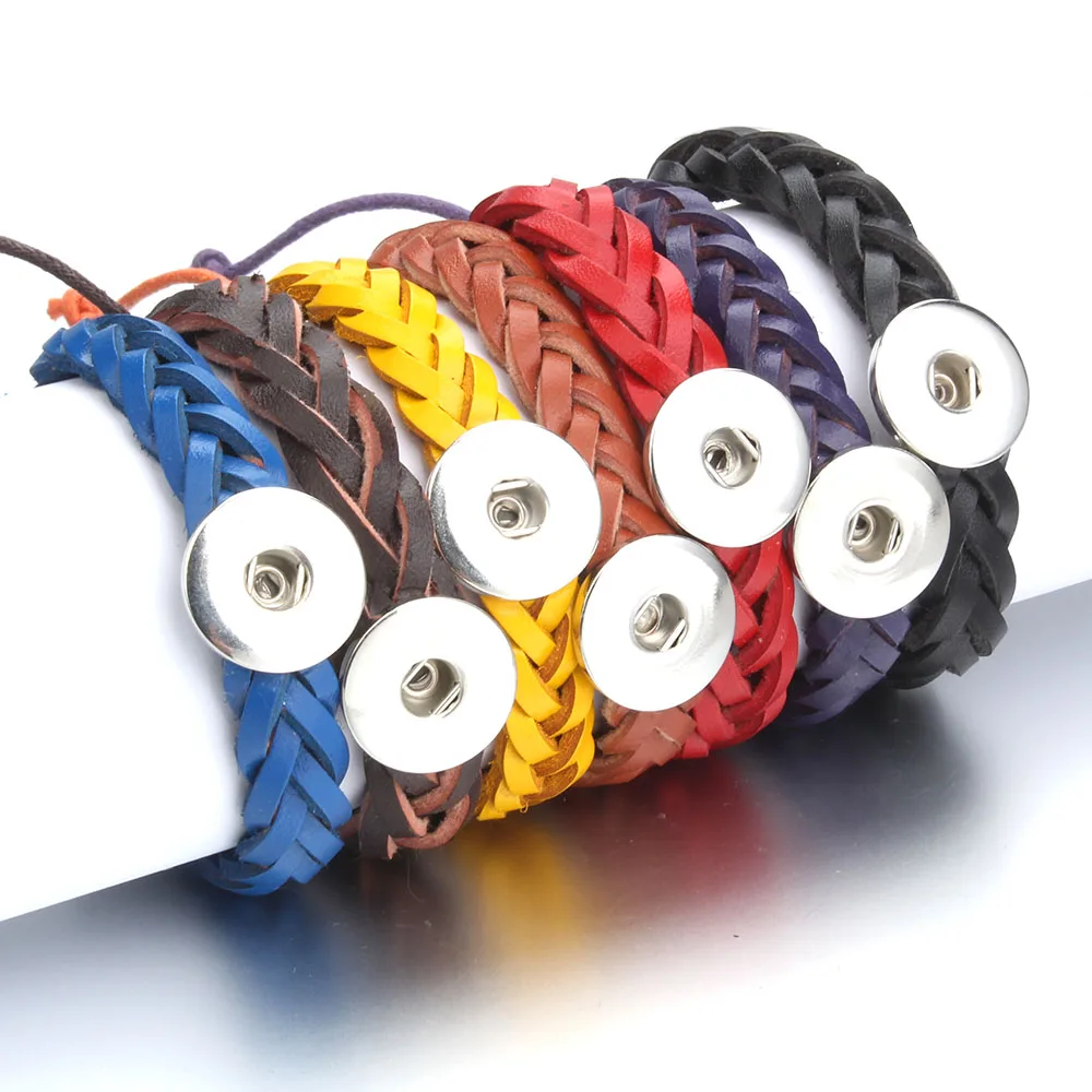 Leather Snap Bracelet Bangles | Ginger Snap Leather Bracelet - New Snap ...