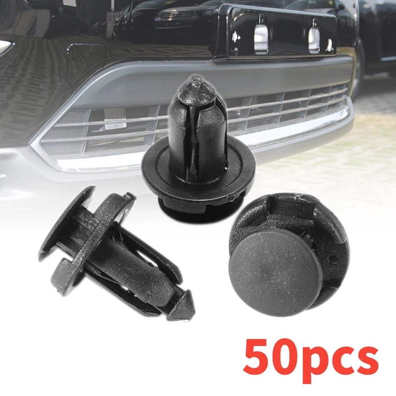 50pcs 9mm Clips Auto Bumper Fender Buckle Mudflap Splash Guard Rivet ...