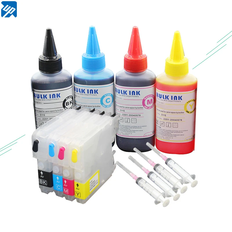 LC38 LC39 LC61 LC65 LC980 LC985 LC990 LC1100 Refillable Ink Cartridge ...