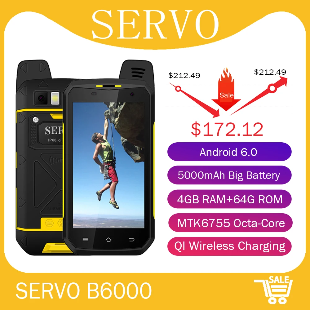 Original servo smartphone 4.7 "mtk6755 octa núcleo rom 64gb 4g lte 13mp 5000mah suporte do ...