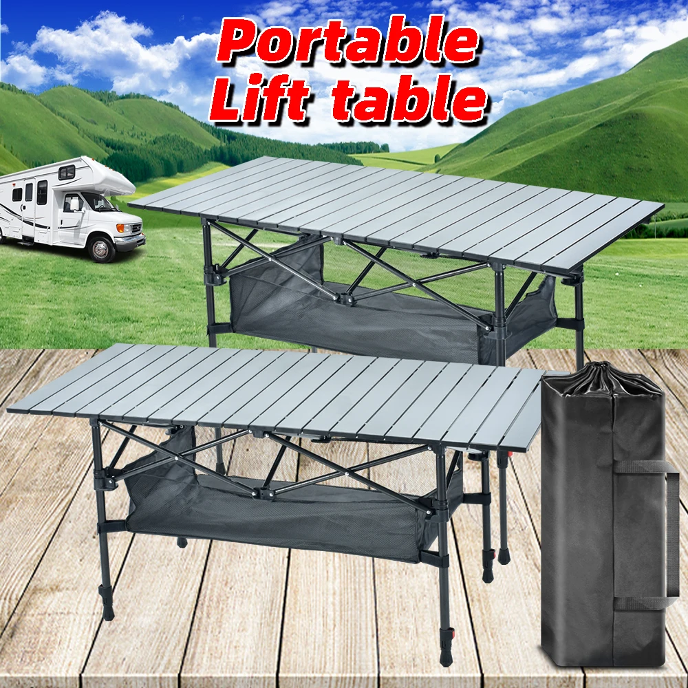 Foldable Camping Table Portable Folding Table Camping Kitchen Table ...