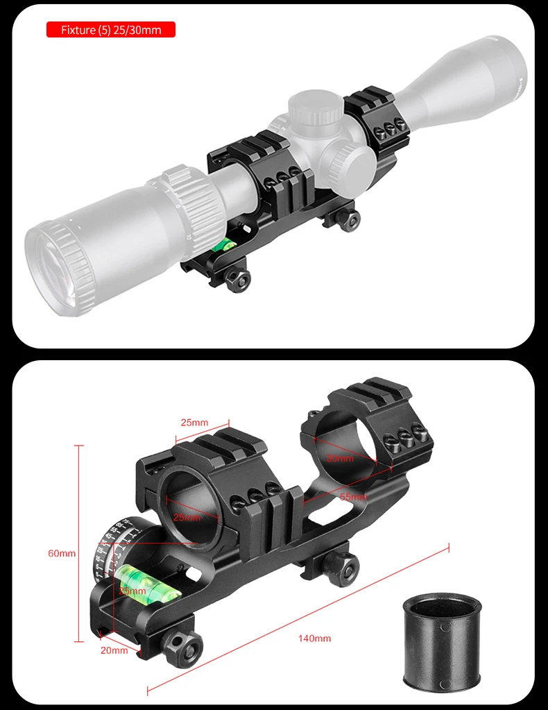 Bubble Level Rifle Scope Mount Hunting Holder Mounts 25.4/30/34/35mm Degree Indicator Rings ...