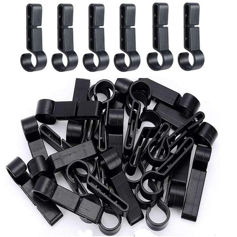 20 pcs Plastic Lightweight Helmet Clips Attachment Head Light Clamps ...