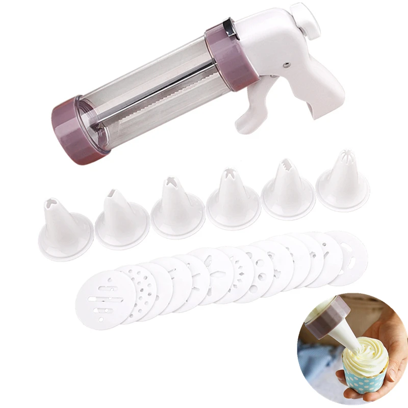 Cake Cream Decorating Gun Set Cookie Biscuit Pastry Syringe Stainless ...