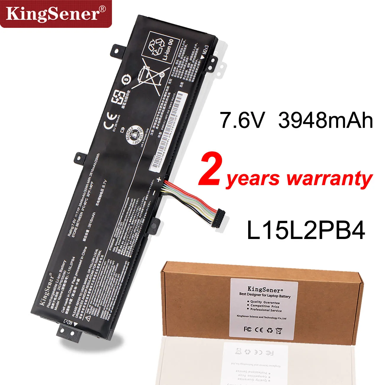 Kingsener L15l2pb4 Laptop Battery For Lenovo Ideapad 510-15isk 310 ...