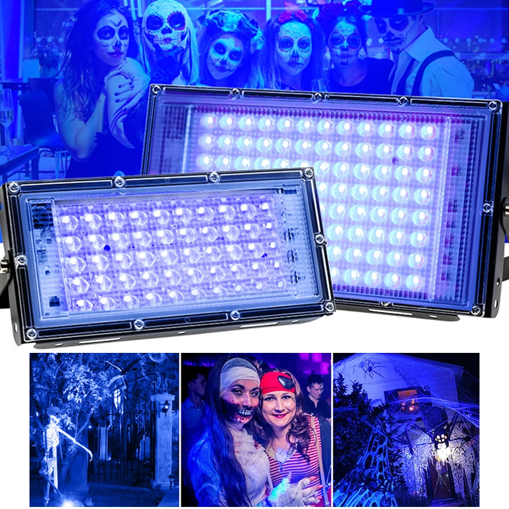 UV Flood Light Fluorescent Stage Lamp 50/100W UV Curing Party Stage ...
