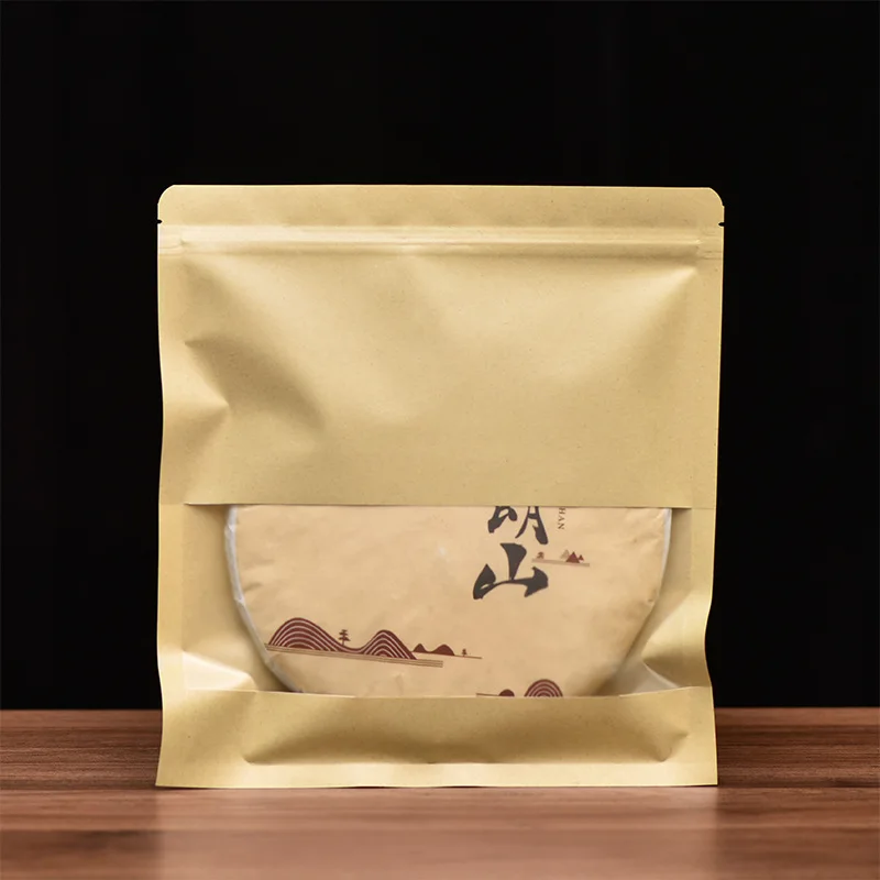 50pcs Empty Zip Lock Puer Storage Bags with Clear Window Puerh Tea Cake ...