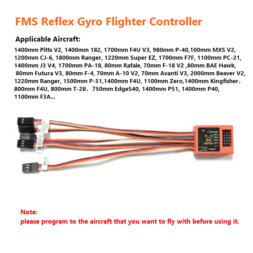 FMS Reflex V2 Gyro RC Flight Controller Stabilizer System Flying Control RC Airplane Plane ...
