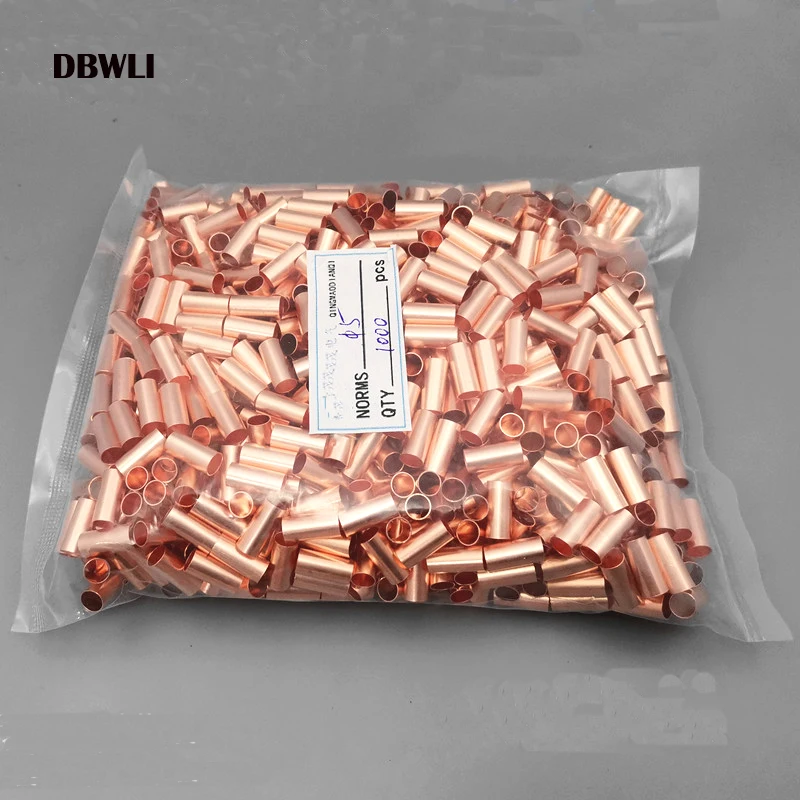 1000PCS-10mm2-GT-10-5-mm-Copper-connecting-pipe-wire-joint-small-copper ...