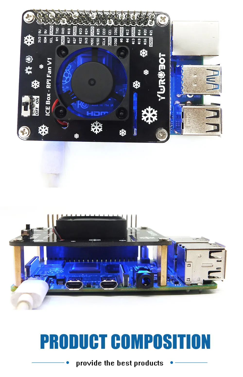 "Extension Gpio avec refroidissement et LED" - Test et Avis