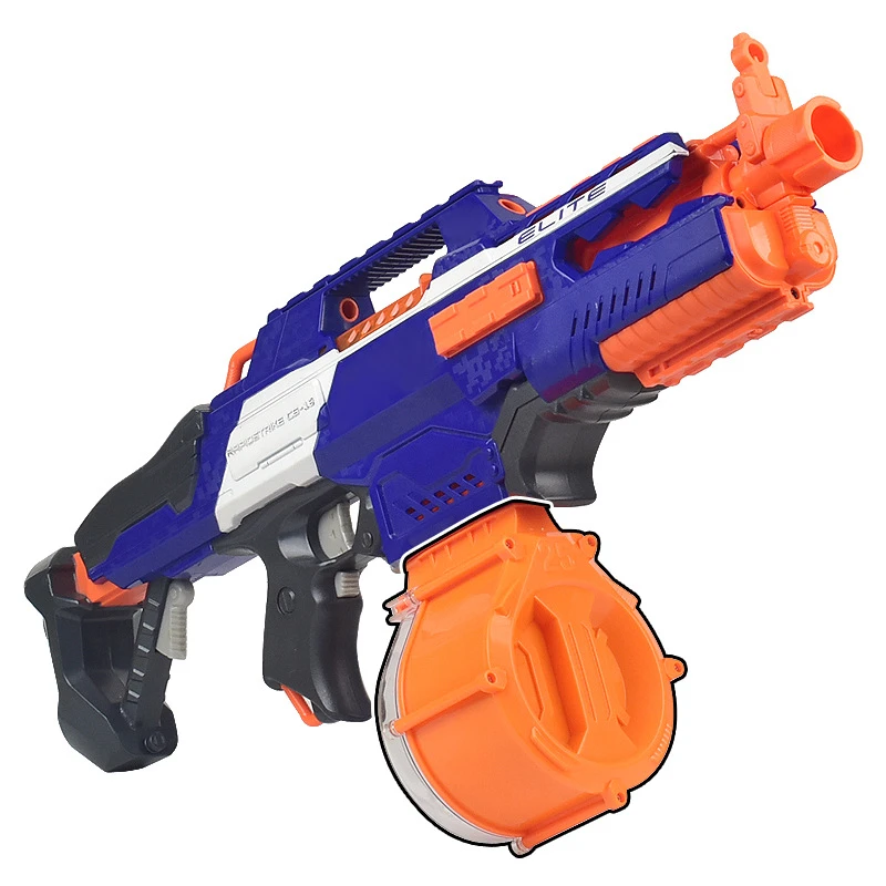 Children's Soft Bullet Gun Clip 25-round Cartridge Drum Eva Foam Soft ...