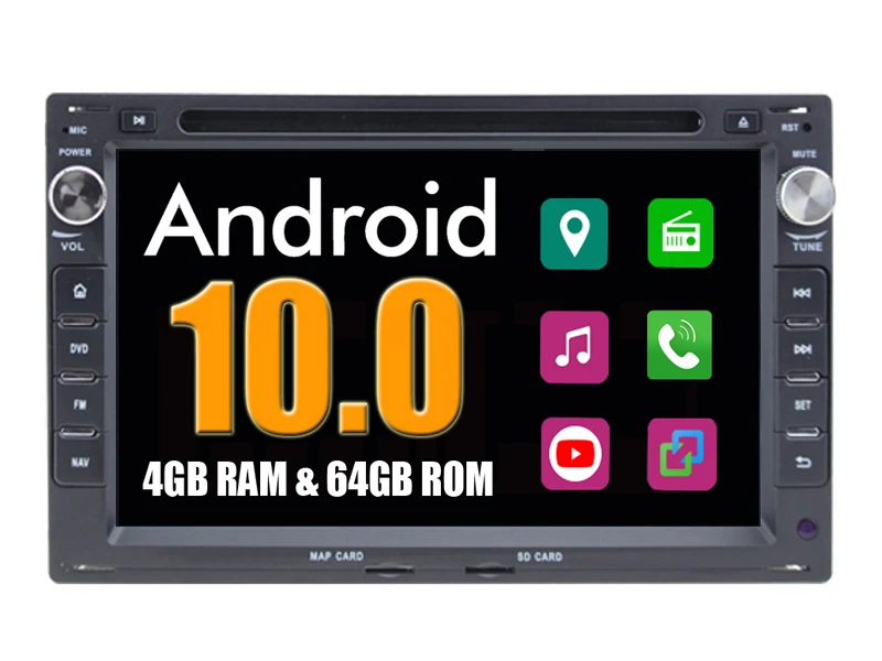 Für VW Transporter T4 T5 Android 10 Autoradio Auto Stereo Radio DVD GPS ...