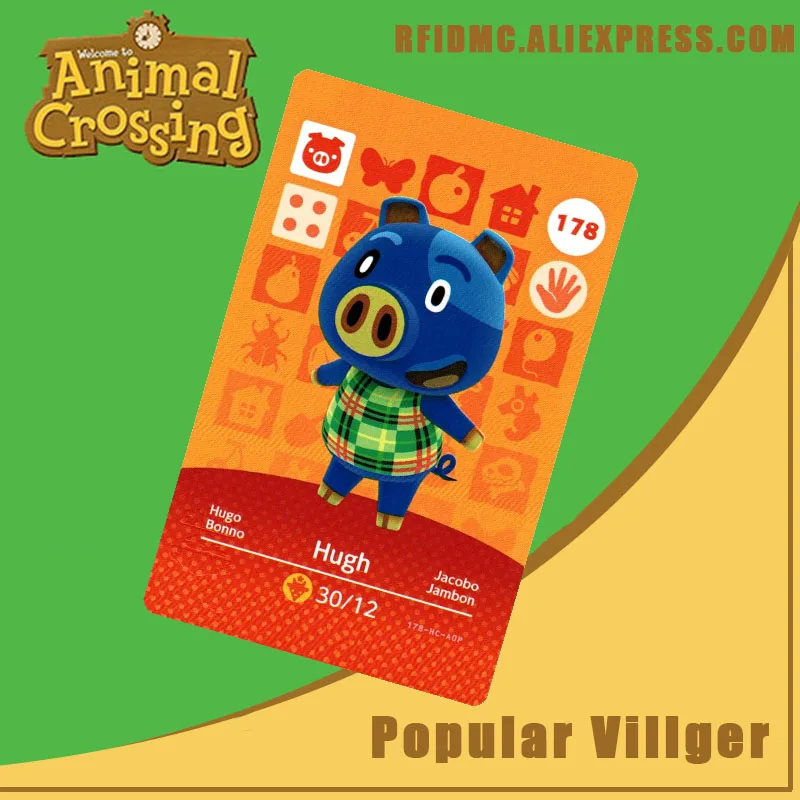 178 Hugh Animal Crossing Card for ACNH Games|Access Control Cards ...