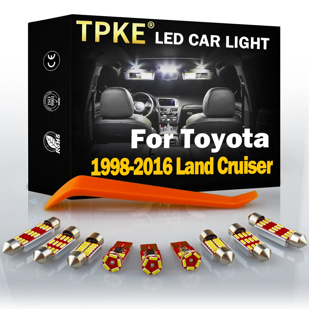 TPKE Canbus For 1998 2016 Toyota Land Cruiser White Car Accessories LED Interior Reading Light ...